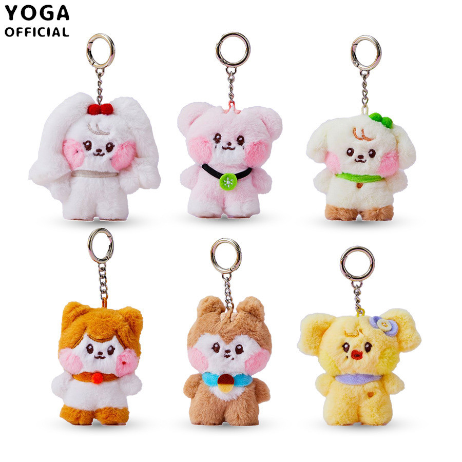 Original Korean Trendy Girl Group Ive Fu Mini Plush Doll Pendant Cute Cartoon Doll Bag Pendant