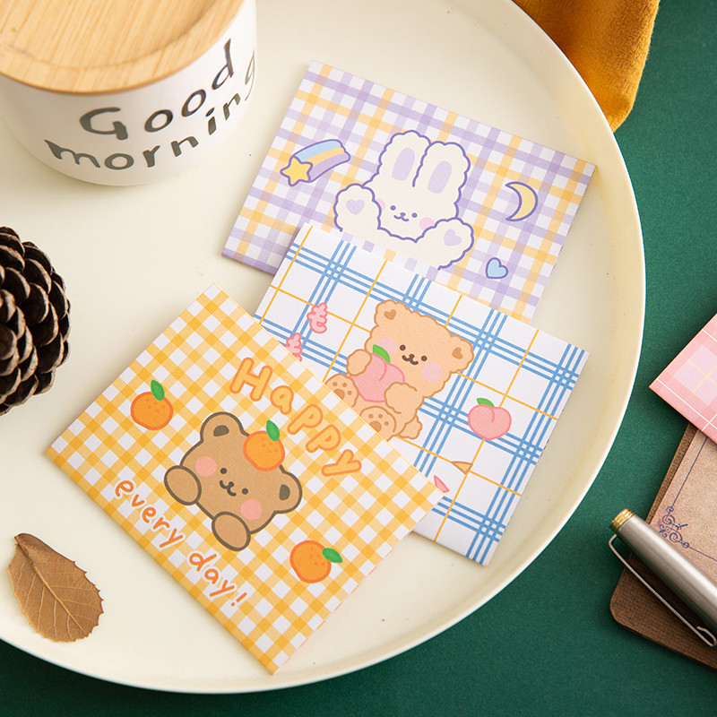 Kad Ucapan Hari Lahir Kotak-kotak Kartun Comel Kad Mesej Hadiah Gaya ...