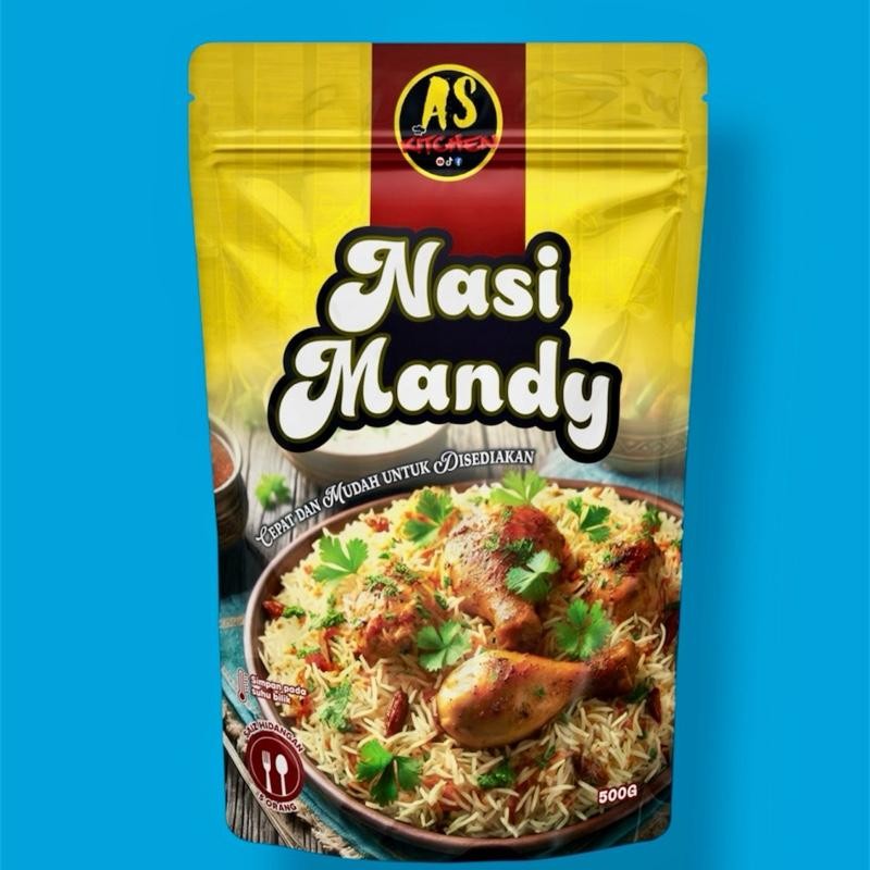 Nasi Mandy AS Kitchen Beras Basmathi 500g - Rasa Asli Arab Rice Food ...