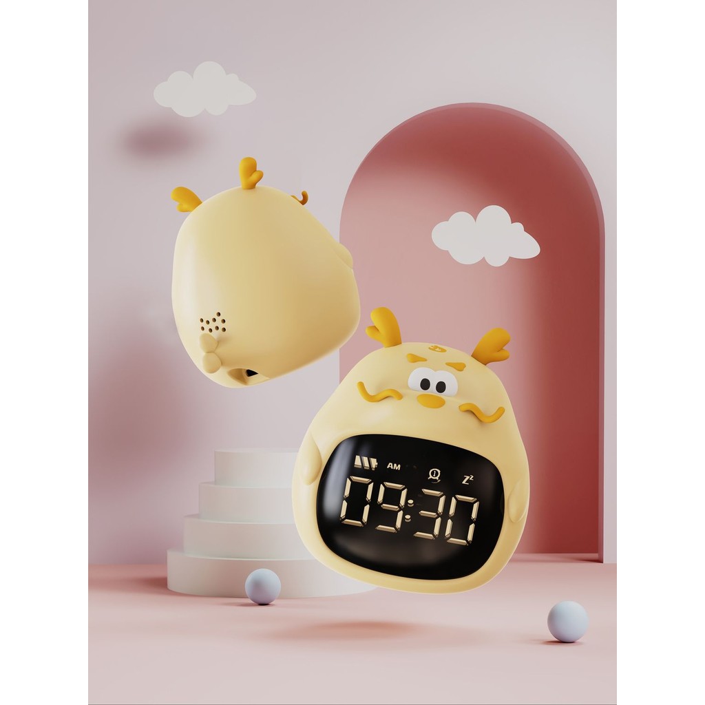 Fat Dragon Alarm Clock Snooze Alarm Clock Bedroom USB Charging Clock ...