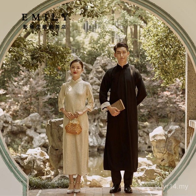 Pakaian Tema Studio Foto Gaya Baharu Republik China Pakaian Pasangan Retro Fotografi Cheongsam ...