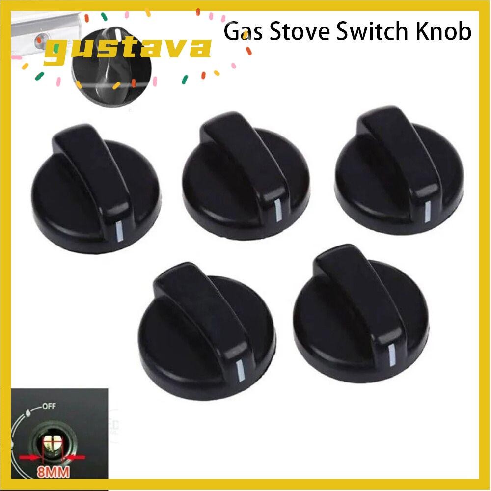 GUSTAVA 1/2/5Pcs Gas Stove Cooker Control Knob, General 8mm Hob Knobs ...