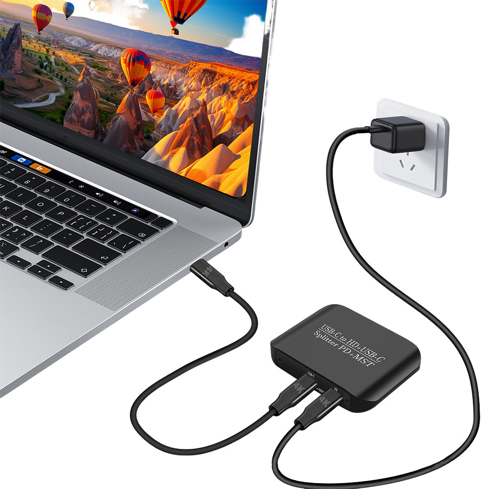 USB C To HDMI + USB-C Splitter 8K HDMI Splitter PD MST USB C To HDMI ...