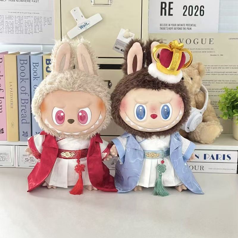 Labubu Chess King 38cm mokoko/labubu Vinyl Plush Doll Clothes ...