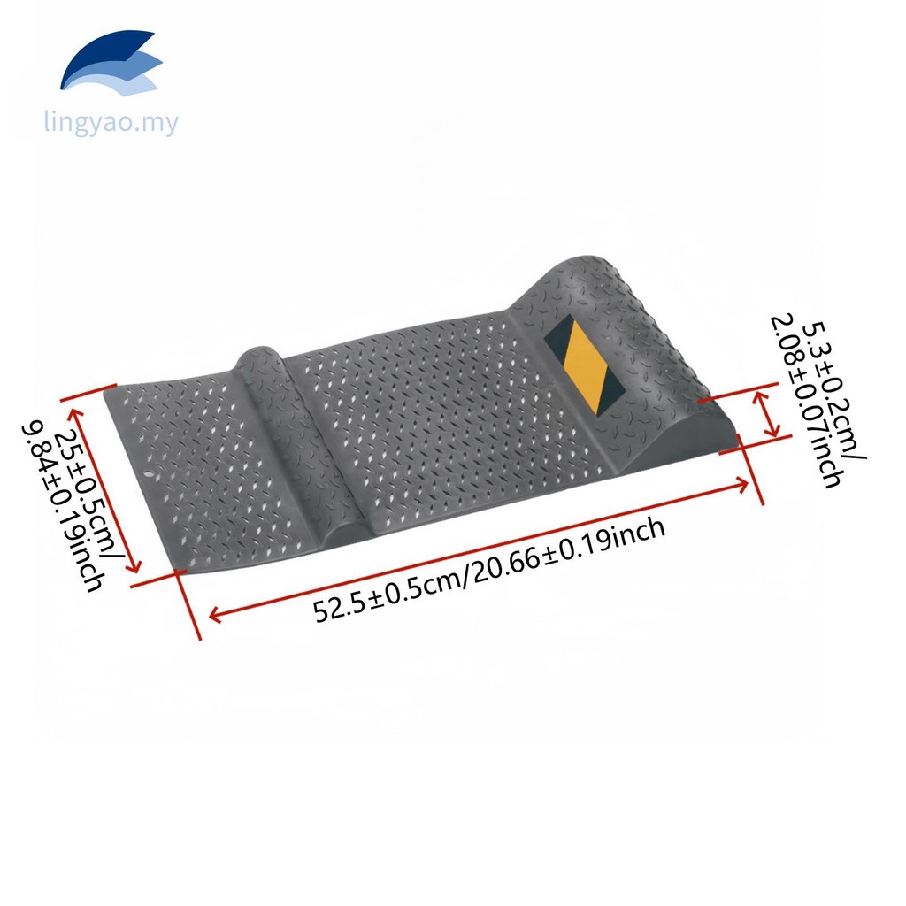 Parking Guide Mat Garage Wheel Stopper Parking Aid w/Warning Strip ...