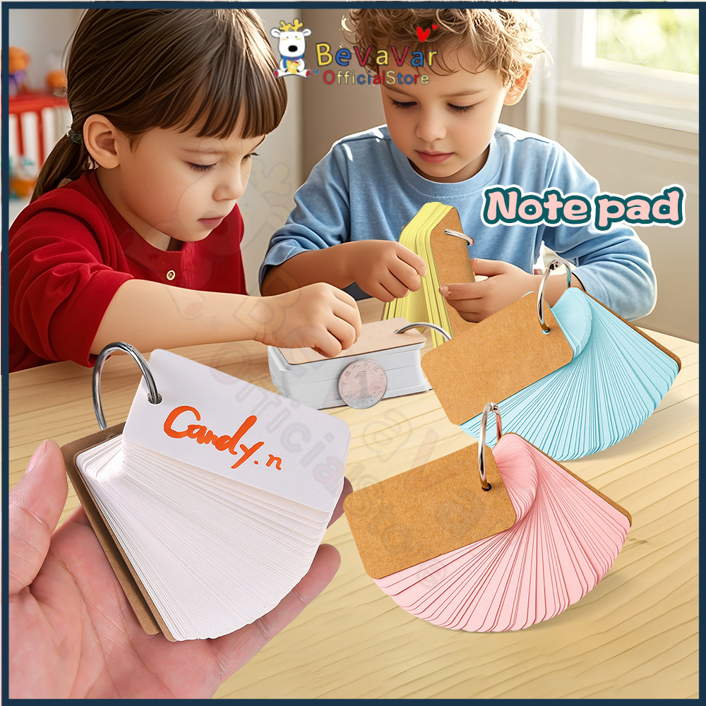 BEVAVAR Blank Memo Card Plain Note Book Double-sided Flash Cards ...
