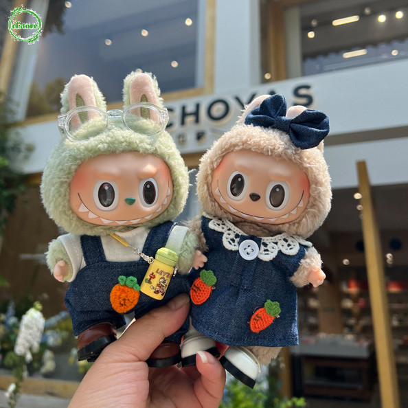 17cm labubu Macron vinyl blind box pendant clothes for baby clothes ...