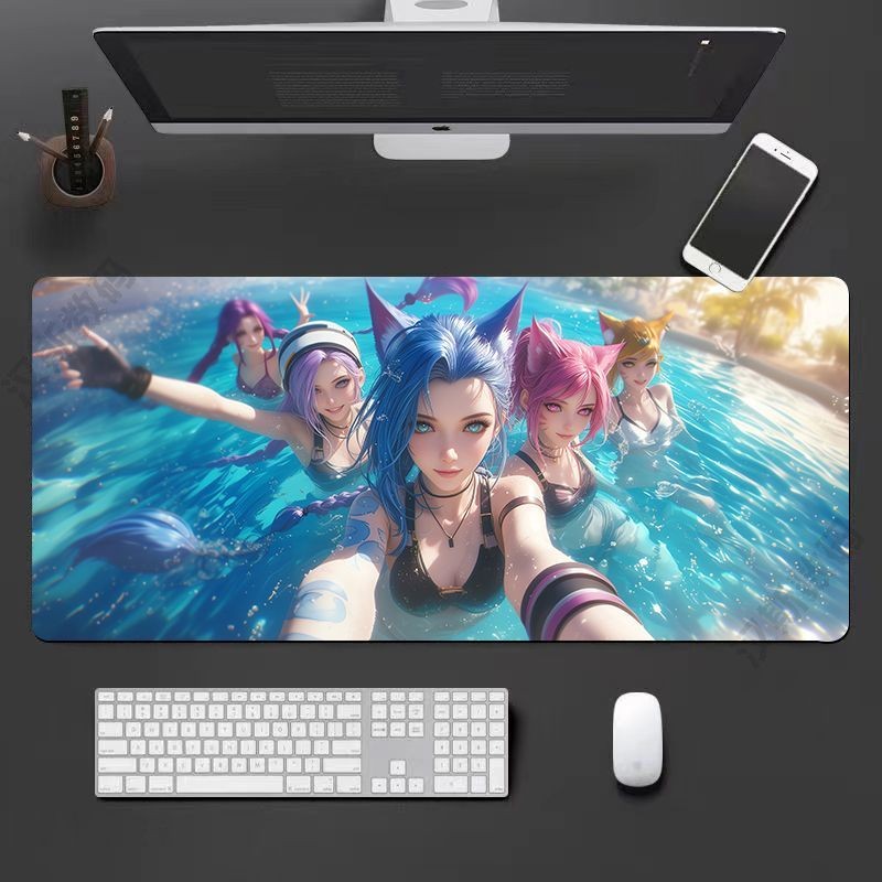 [70 * 30cm] KDA Girl Group Mouse Pad Oversized League of Legends LOL ...