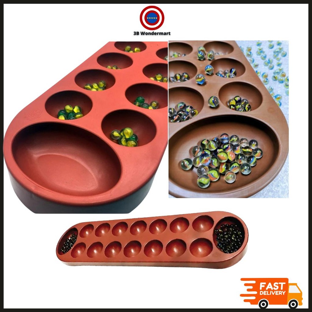 Congkak Traditional Game (plastic) Free 2 Pack Marble | Shopee Malaysia