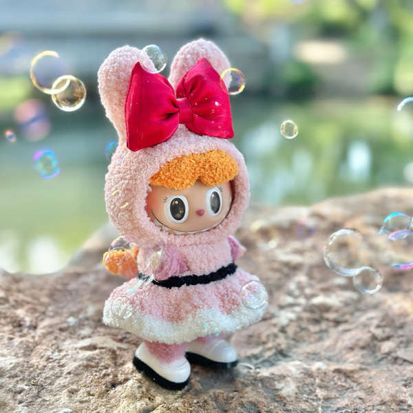 labubu衣服 labubu t shirt baju labubu Labubu rab 17cm boneka vinil bunga ...