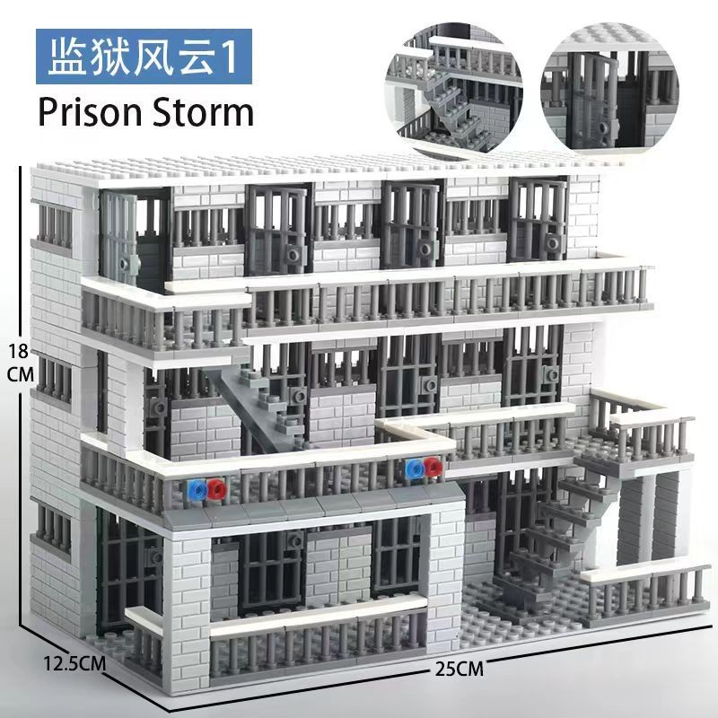 Compatible with LEGO military base prison tower building block model ...