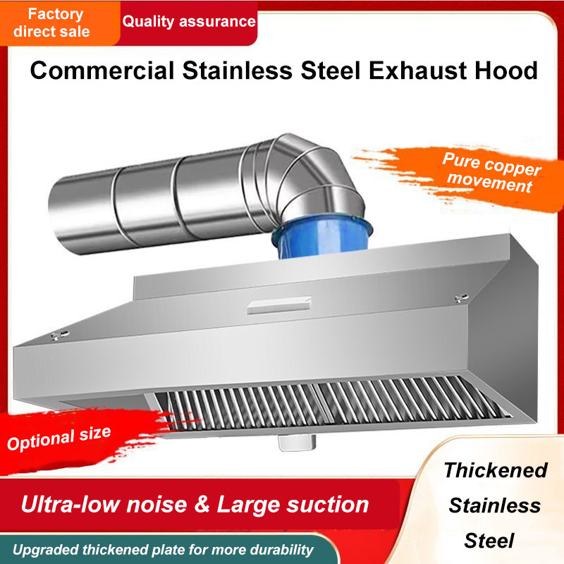 🔥Ready Stock🔥304 Stainless Steel Exhaust Hood Commercial Kitchen Range ...
