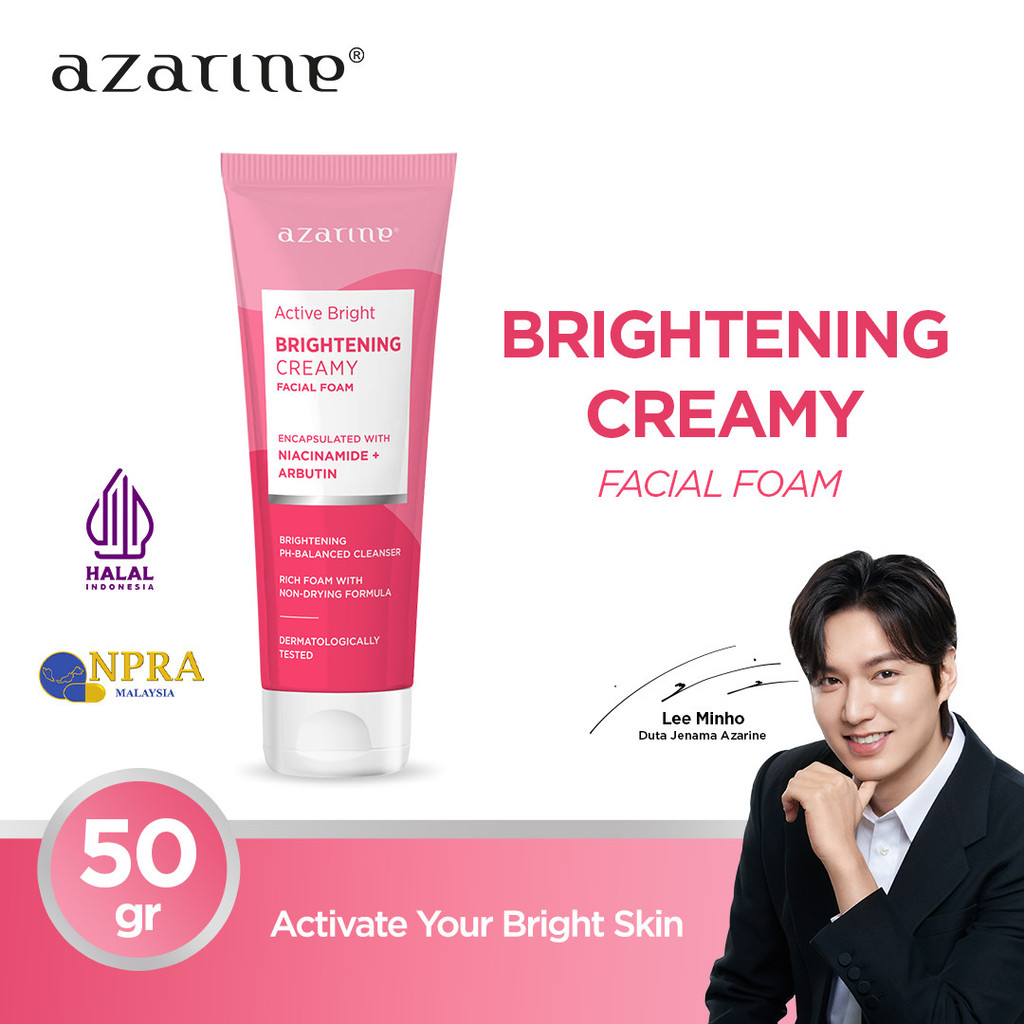 Azarine Active Bright Brightening Creamy Facial Foam 50g | Shopee Malaysia