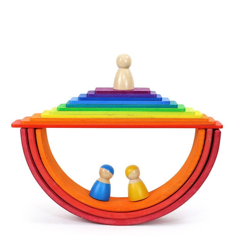 My11 Pieces Large Rainbow Building Blocks Arch Bridge Kindergarten ...