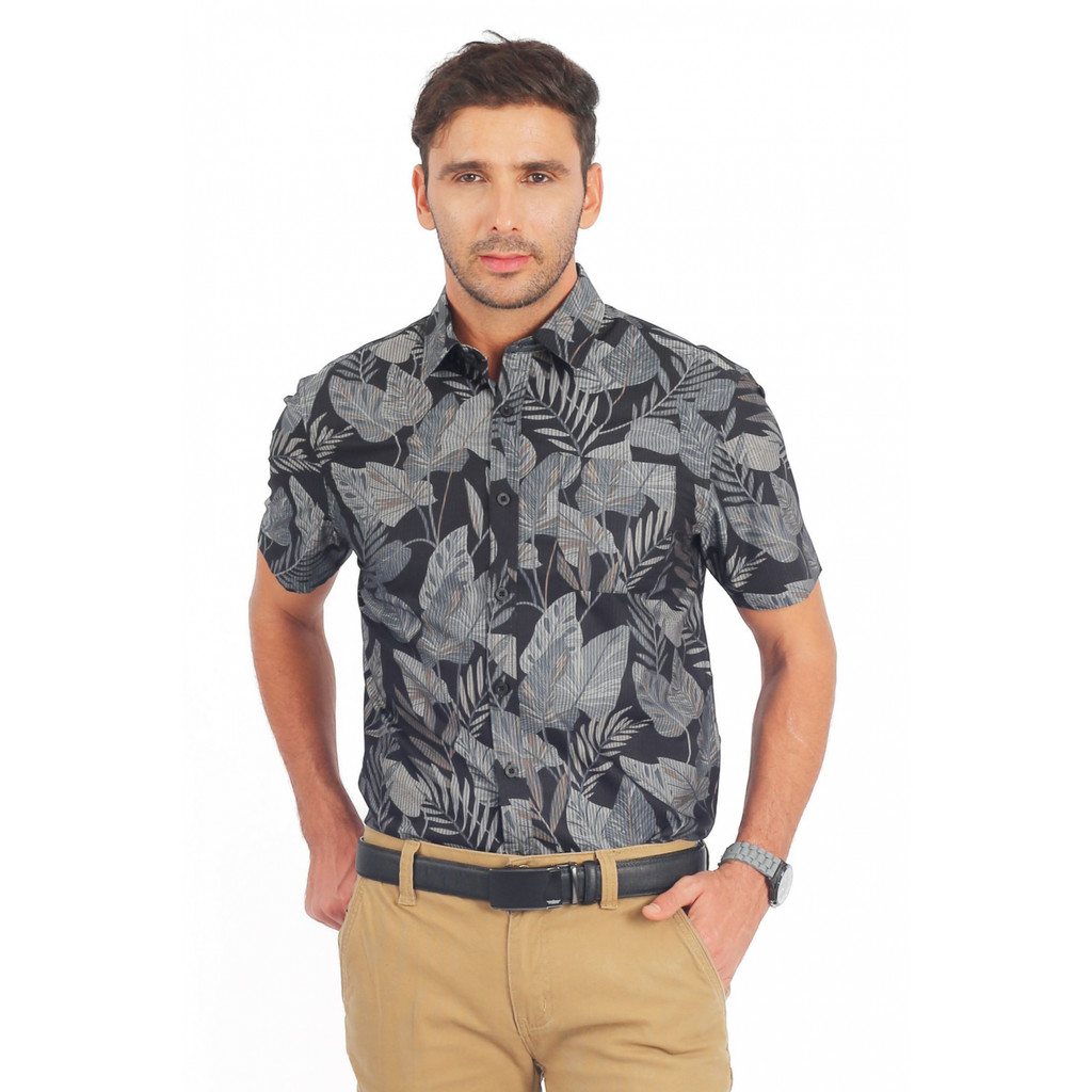 EXHAUST Semi Fit Short Sleeve Shirt 1701 | Shopee Malaysia