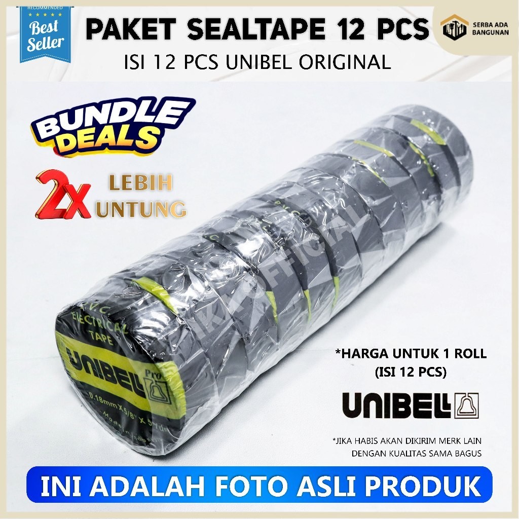 HITAM Wholesale 12 PCS Unibel SMALL ISOLATION / 1 Dozen Solasi ...