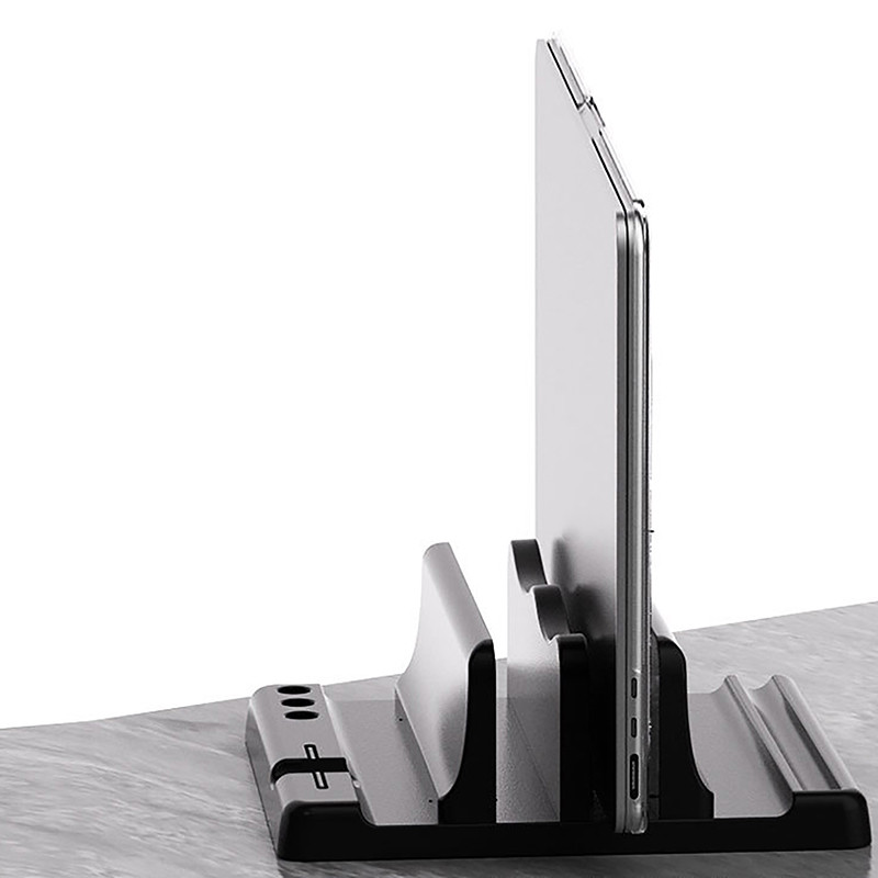 [NAY] Plastic Vertical Laptop Stand Holder Adjustable Desktop Notebook ...