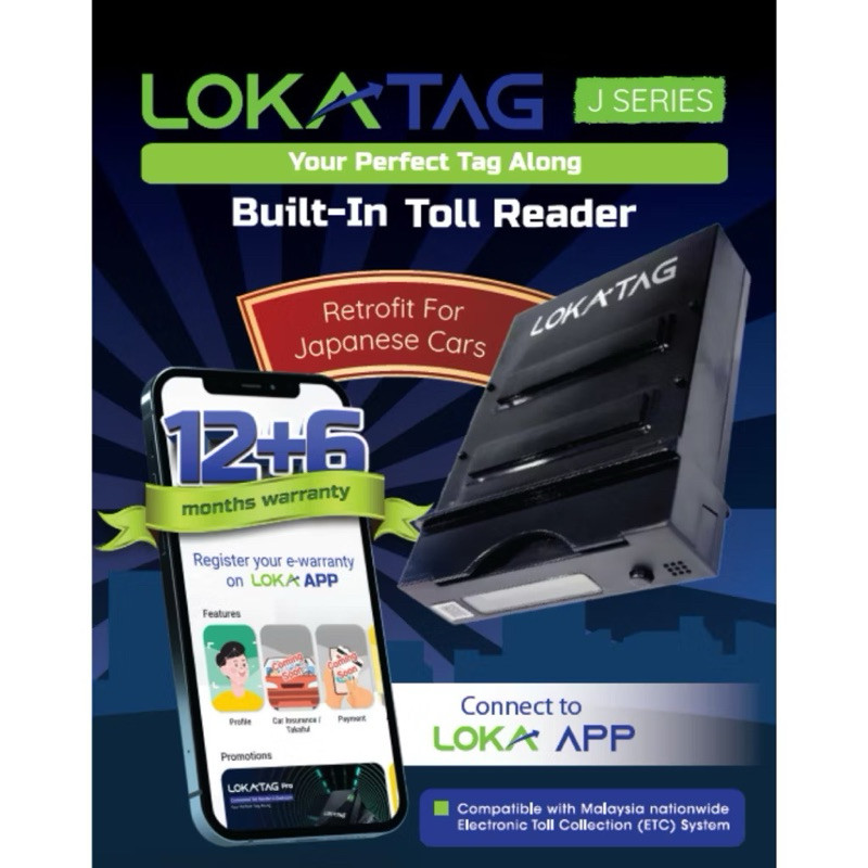 Ready Stock ~ LOKATAG J Series Built-in Toll Reader - RECON Car ETC ...
