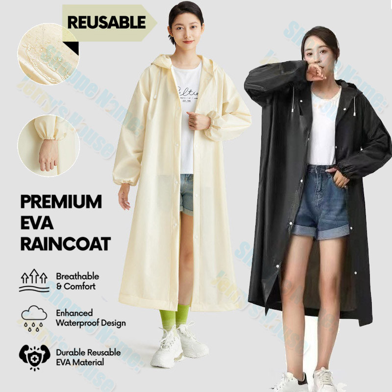 Adult Rain Coat Thick Waterproof RainCoat Outdoor Travel Rainwear ...