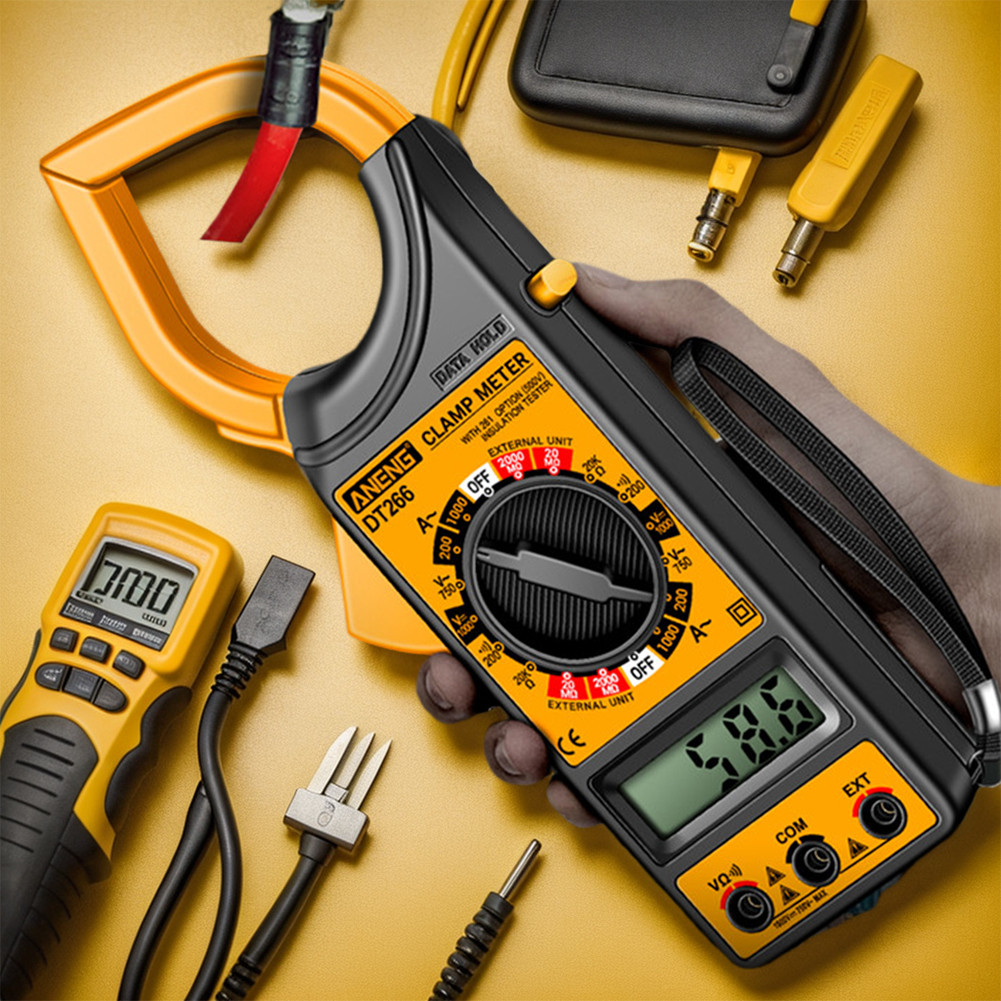 Digital True RMS Multimeter LCD Professional Clamp Meter Data Show AC ...