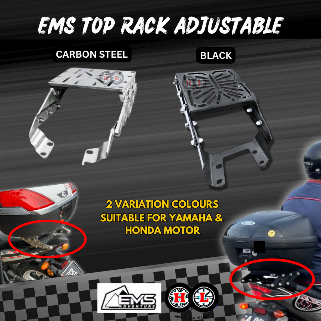 EMS FOLDABLE TOP RACK HEAVY DUTY MOTOR YAMAHA HONDA - Rak Lipat ...
