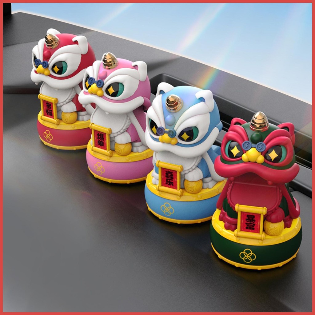 Solar Powered Dancing Lion Ornament Cartoon Lion Ornament for Car ...