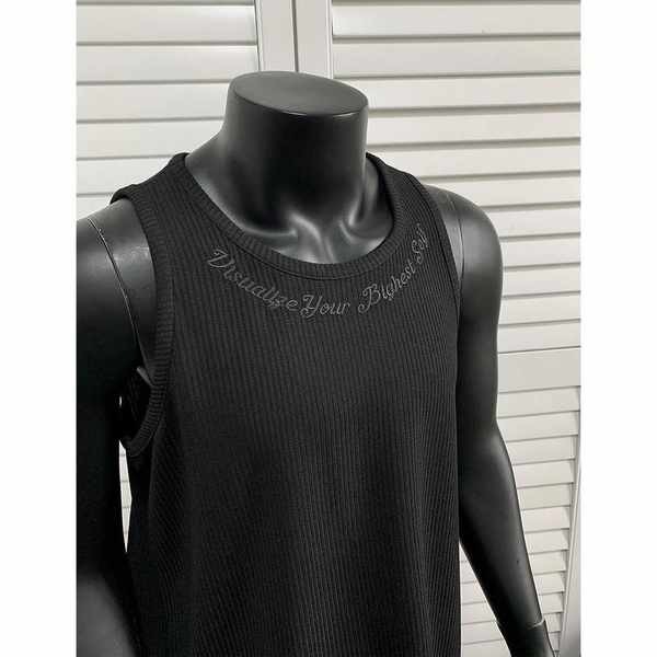 running vest 背心 American Style Embroidered Heavy Vest Men Summer ...