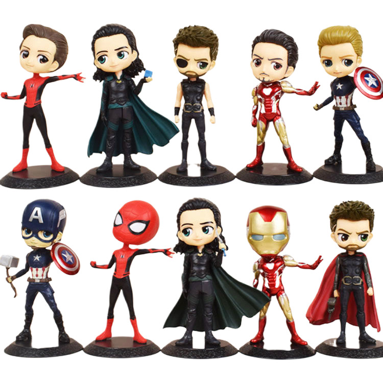 Marvel Legends Spiderman Thor Loki Ironman Action Figure Desktop Figure ...