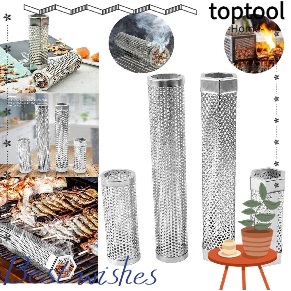 TOPTOOL Smoked Spice Tube Pellet Smoker Barbecue Box BBQ Tools Outdoor ...