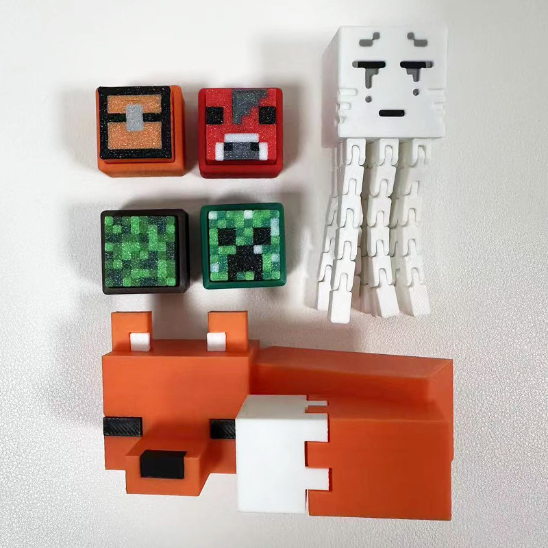 MC Creeper Ghast Fox 3D Printing Toy Model Minecraft Toys Collectibles ...