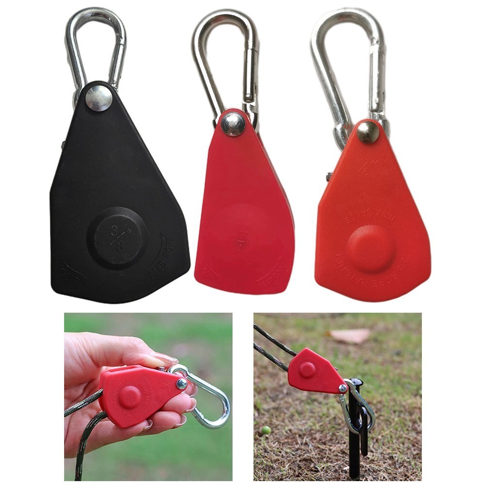 YAFEXHM 】Pulley Adjuster Tent Fastener Metal Pulley Buckle Wind Rope ...