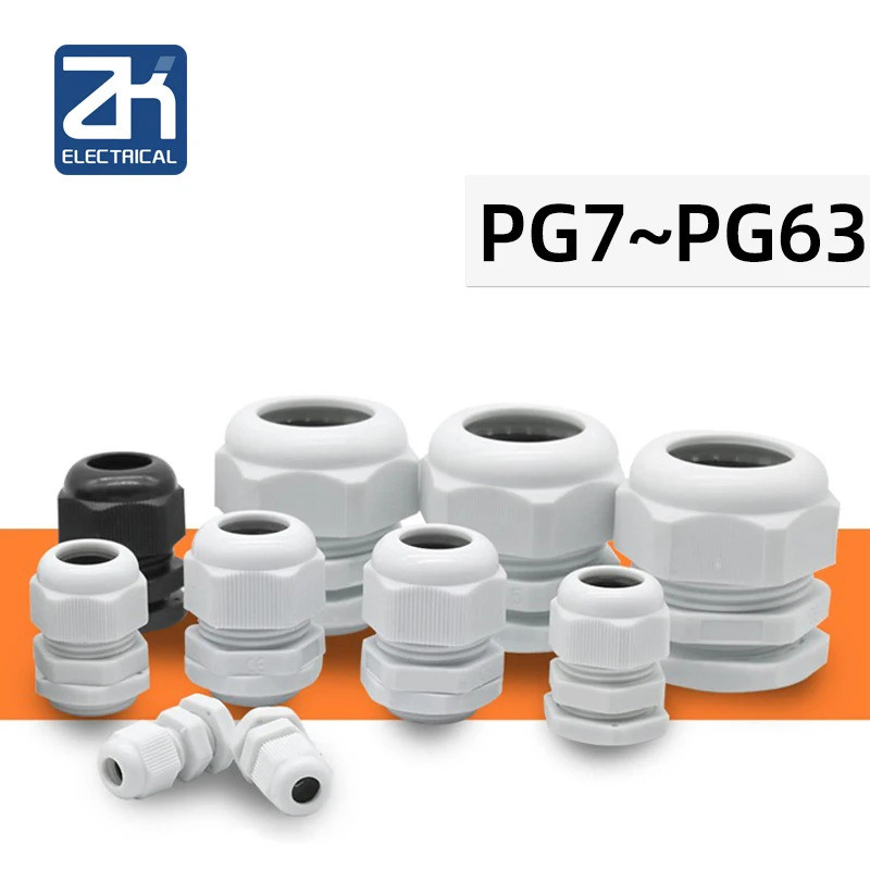 100pcs PG waterproof joint PG7/9/11/13.5/16 wire threading cable fixing ...