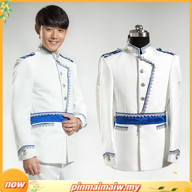 Men Medieval Renaissance Steampunk Costume Royal Guard Costume Dress Up ...