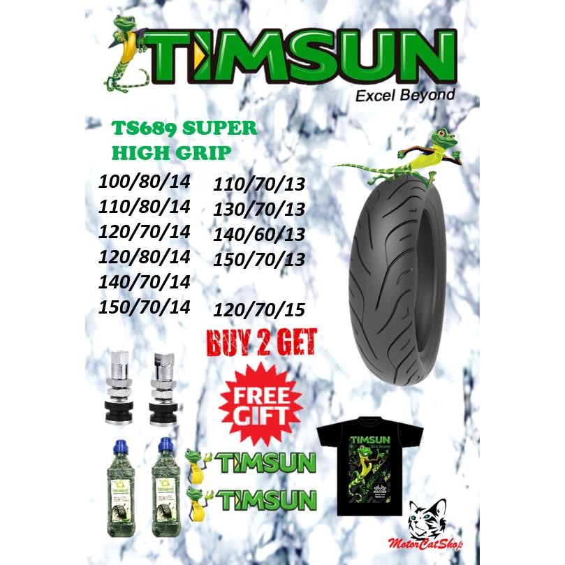 Tayar Timsun TS689 Super High Grip Buy 2 Get Free Gift For Scooter NVX ...