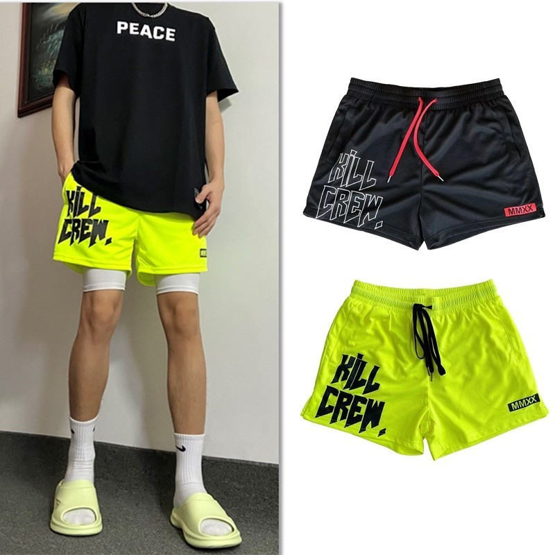 Local Delivery Men's Shorts Fire Printed Short Pants 美式短裤 篮球裤 ...