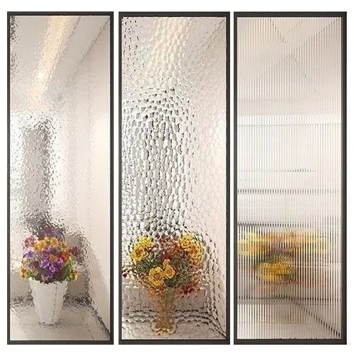 Light Luxury Stainless Steel Iron Art Long Rainbow Glass Partition ...