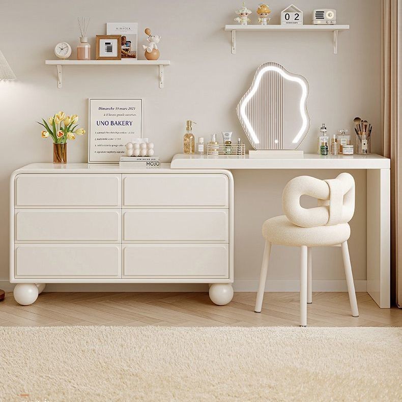 R6 Modern French Cream Simple R6 Style Bedside Bucket Dresser One ...