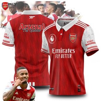 Arsenal 23/24 Home Jerse Collar Polo Tshirt Microfiber Jersey Limited ...