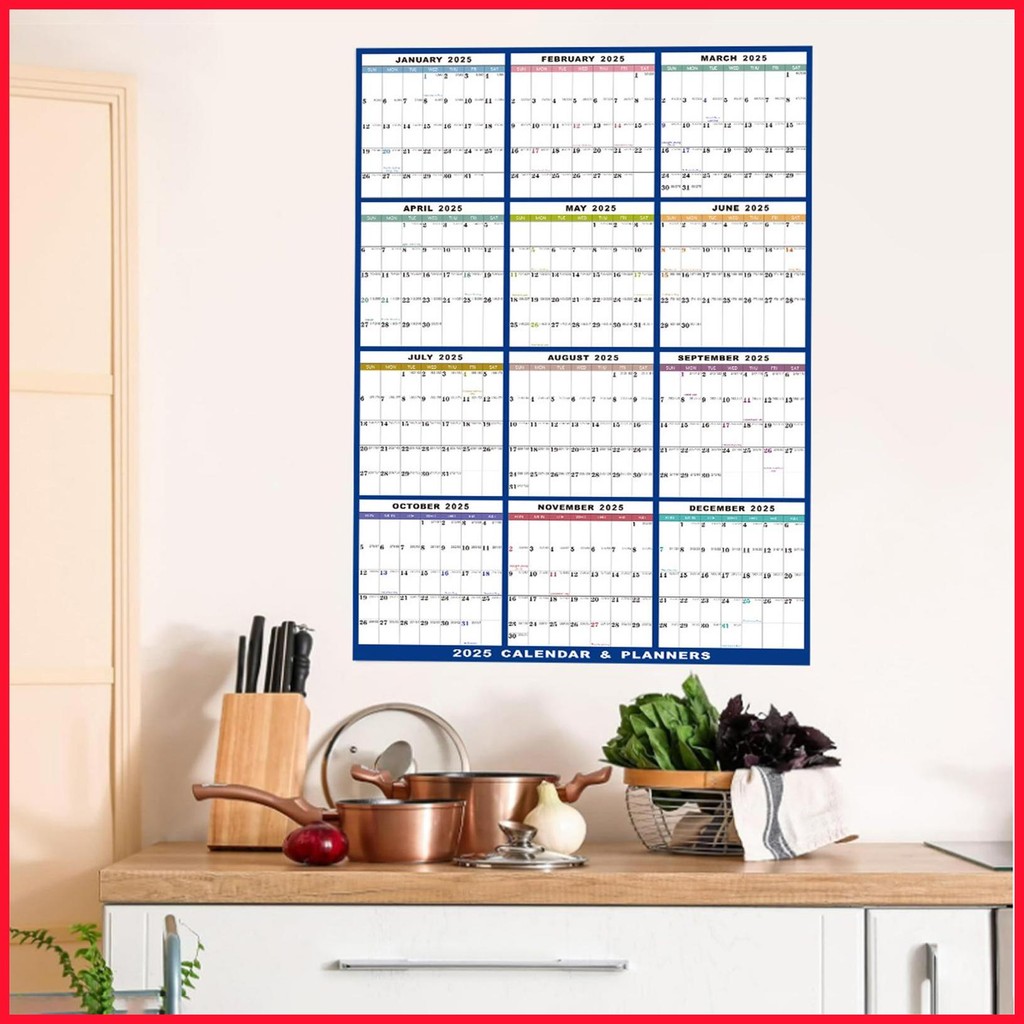 Large Dry Erase Calendar Practical Yearly Wall Calendar Big Wall ...