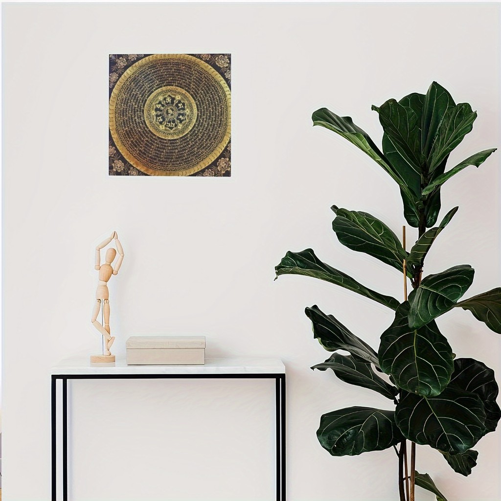 Kanvas Seni Dinding Mandala Buddha Tibet dengan Dewa Vajrasattva ...