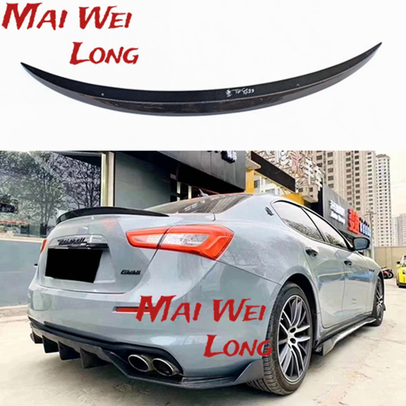 For Maserati Ghibli Carbon Fiber Rear Spoiler Trunk Wing Wald Style ...