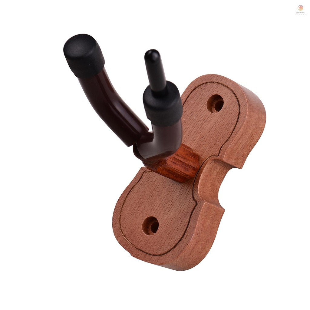 Mahogany Wood Violin Hanger Hook with Bow Holder for Home & Studio Wall ...