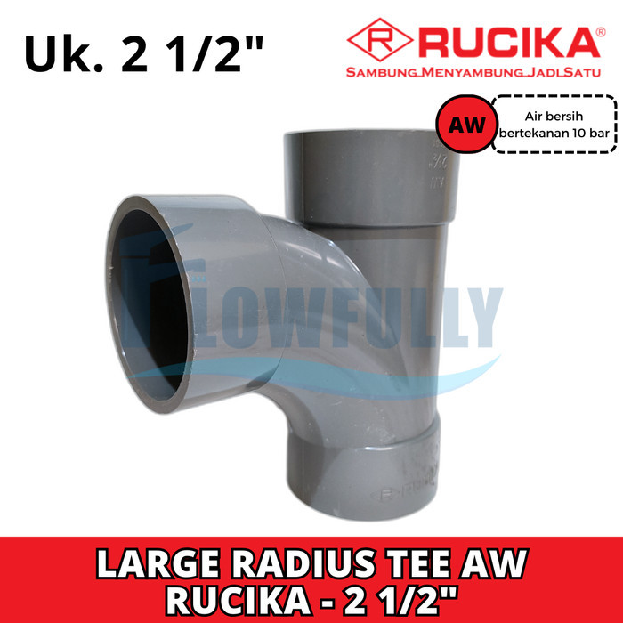 Large RADIUS TEE AW 2 1/2" RUCIKA PVC TEE WAY 90 2 1/2 INCH TY 90 ...