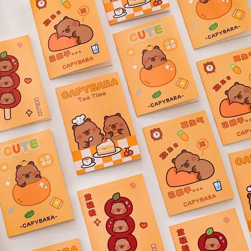 Capybara Notebook Cartoon Cute Random Kawaii Pocket Book Creative ...