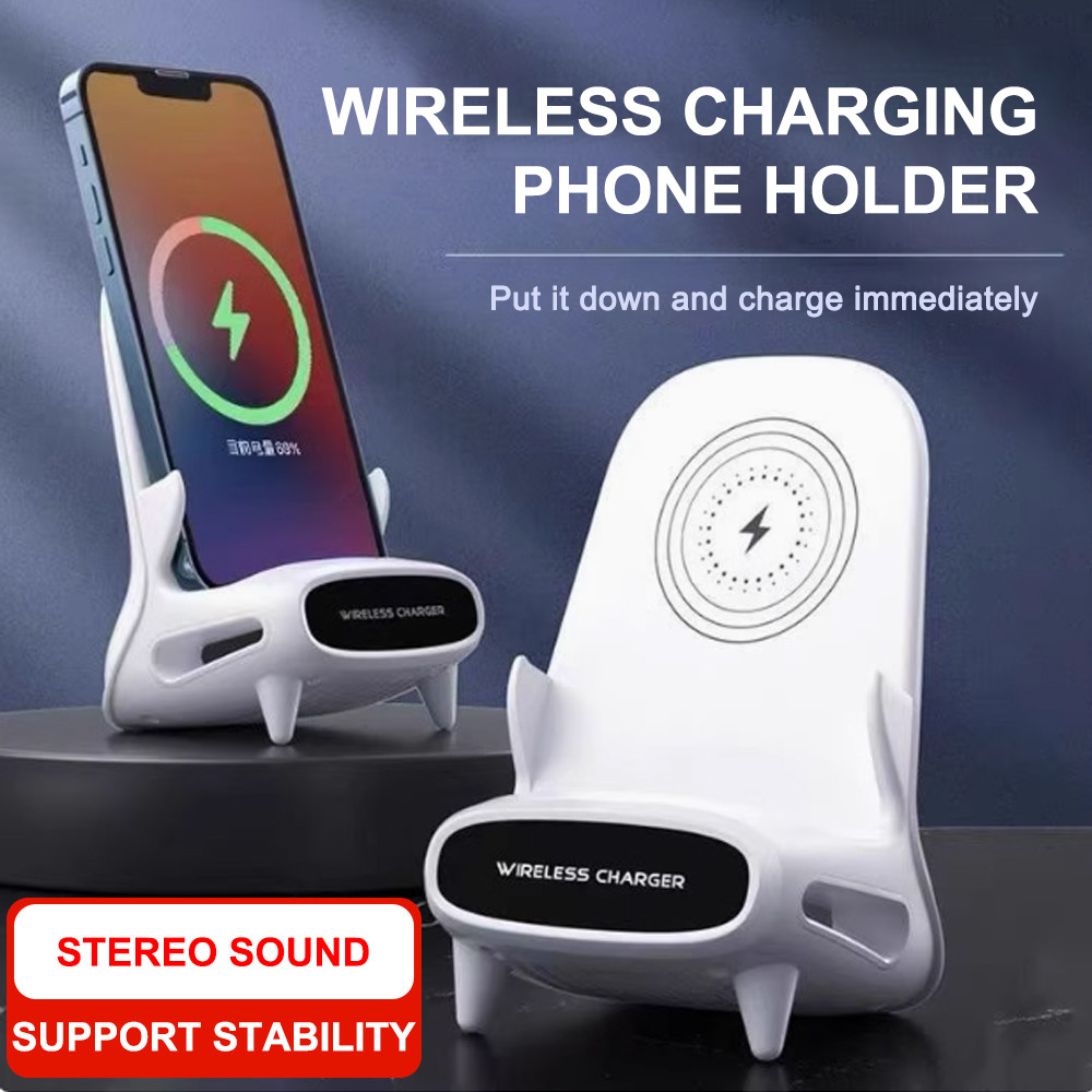 15W Wireless Charger Stand Fast Detachable Non-slip Wireless Phone Charger for Wireless Charging ...