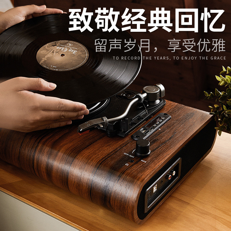 Living Room Light Luxury Multifunctional Vinyl Record Player Retro ...