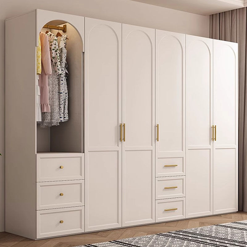 All Solid Wood Wardrobe Household Wardrobe Door Wardrobe with Drawer ...