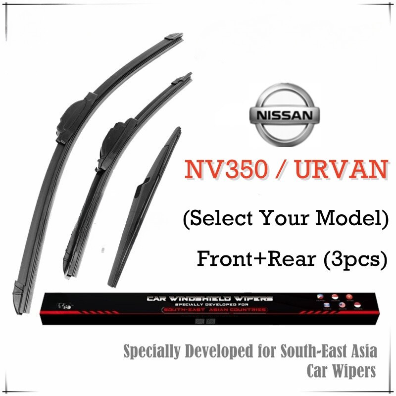(Front+Rear 3pcs) Nissan Urvan / NV350 Wiper Blade Set for (Select Your ...