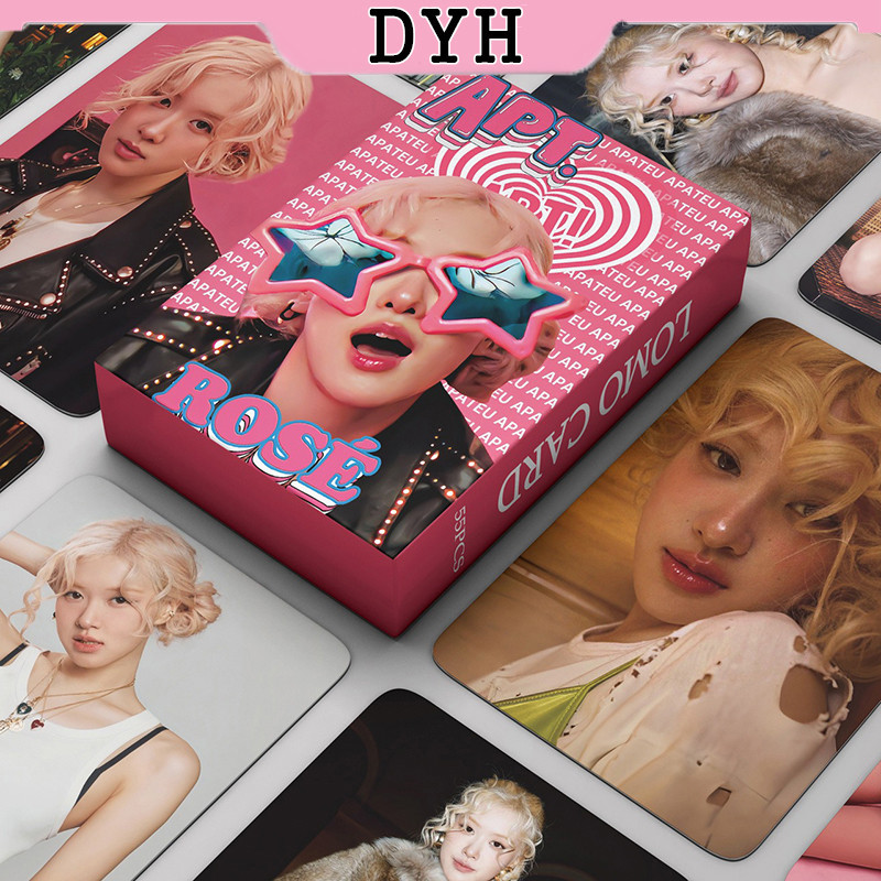 55pcs/box BLACKPINK ROSE Photocards APT Album KPOP LOMO Card Collection ...