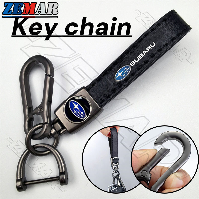 Subaru Leather Metal Car Keychain Motorcycle Key Holder High-end ...